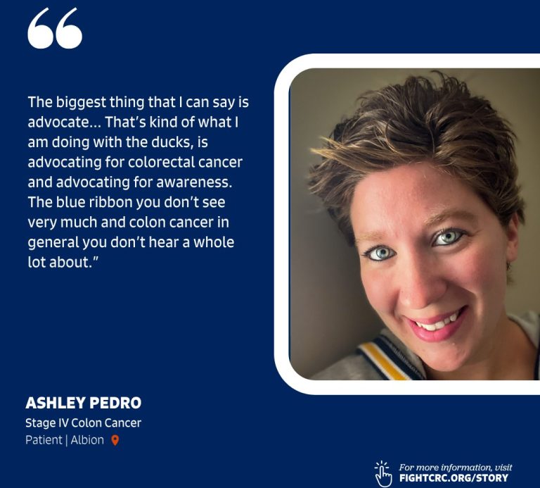 Fight Colorectal Cancer Ambassador and advocate Ashley Pedro is ...