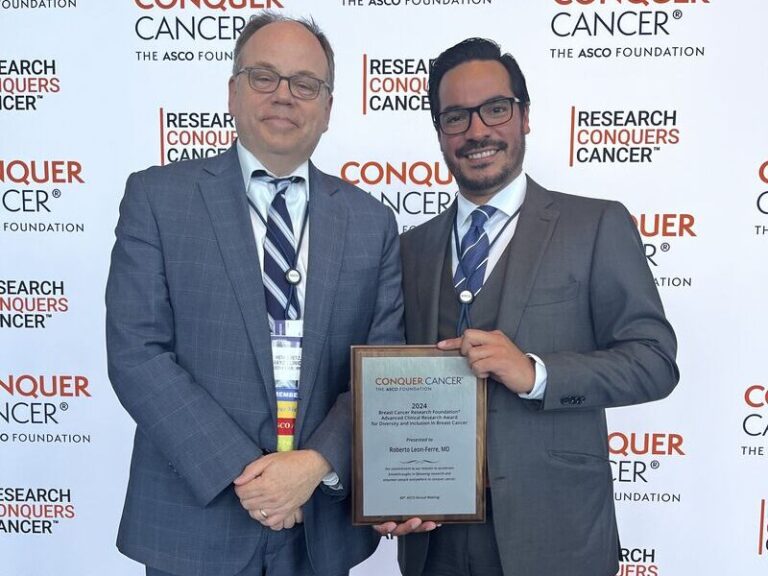 Matthew Goetz: Dr. Roberto Leon Ferre receives the ASCO Conquer Cancer ...