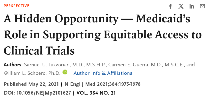 William Schpero: There are long-standing disparities in clinical trial ...