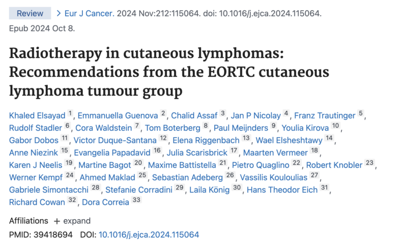 EORTC Recommendations for Radiotherapy in Cutaneous Lymphomas - OncoDaily