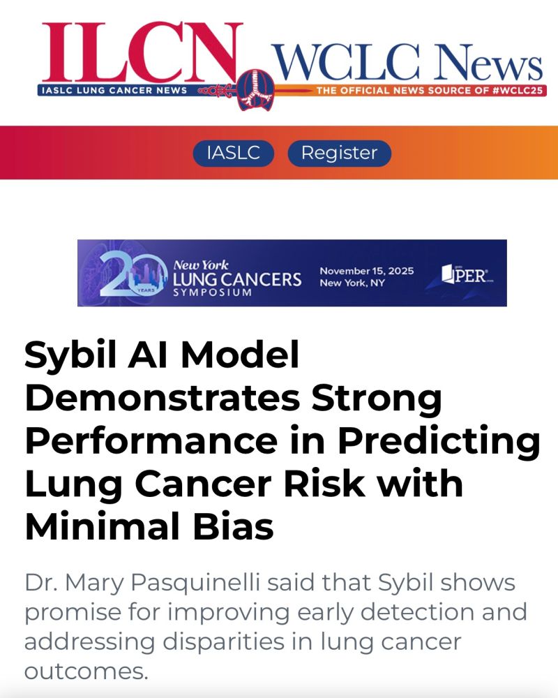 Sybil AI for Early Lung Cancer Risk Prediction - Lung Cancer Europe ...
