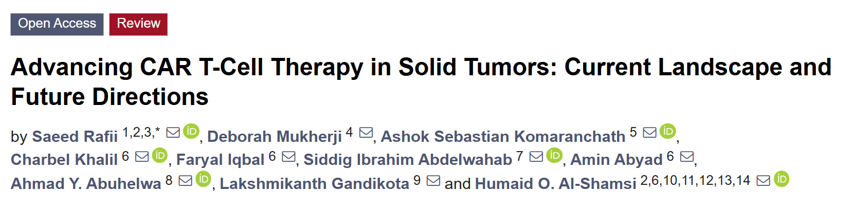 Humaid Al-Shamsi: Advancing CAR T-Cell Therapy in Solid Tumors - OncoDaily