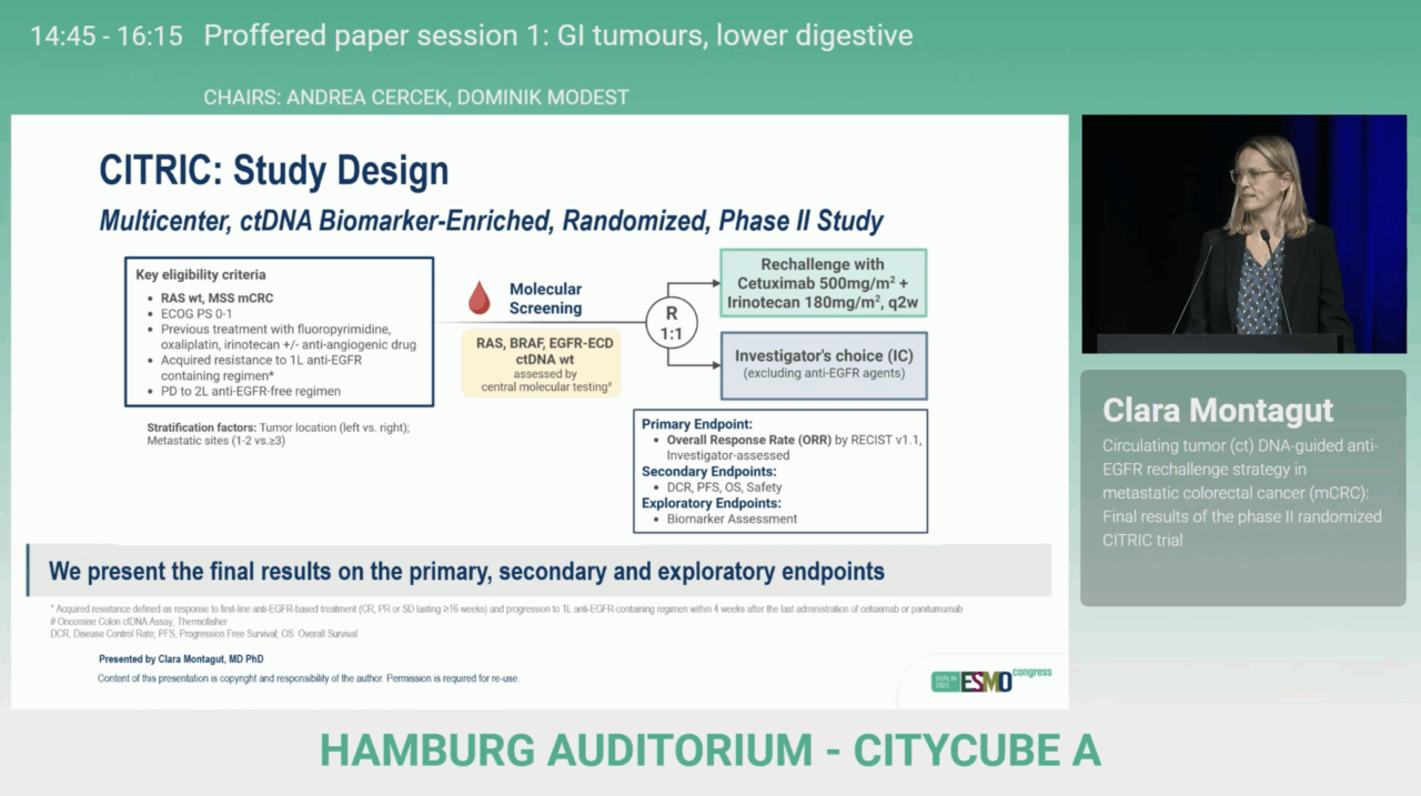 CITRIC Trial Results at ESMO 2025: ctDNA-Guided Anti-EGFR Rechallenge in Metastatic Colorectal ...