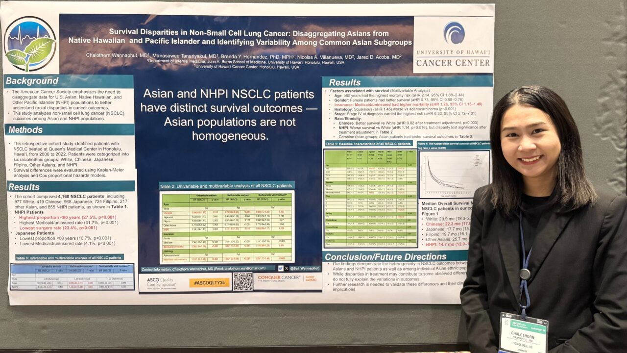 Chalothorn Wannaphut: Presenting NSCLC Survival Disparities Among Asian and NHPI Populations at ...